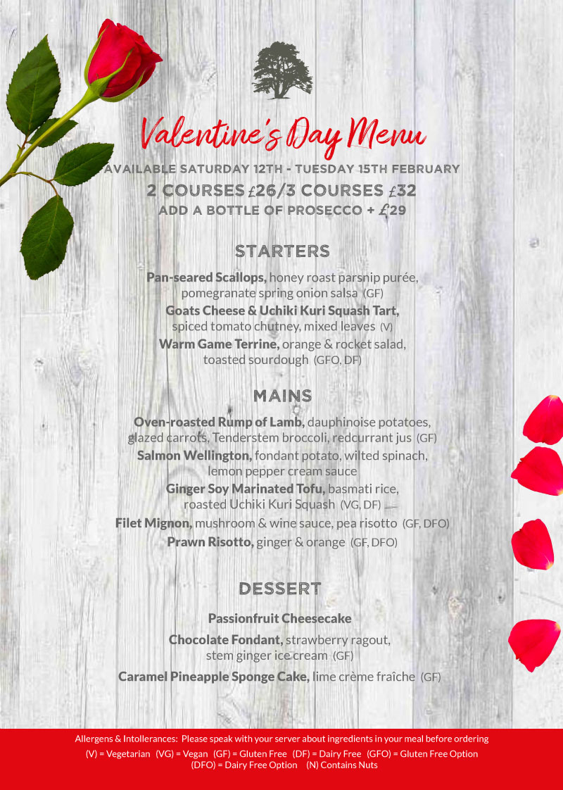 Valentine’s Day Menu | The Kings Arms - Portesham